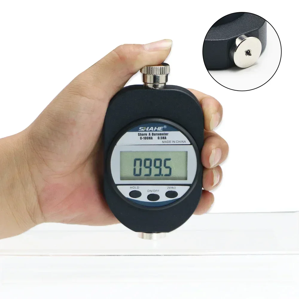 SHAHE 0~100HA Rubber Tire Shore A Durometer Hardness Digital Meter ...