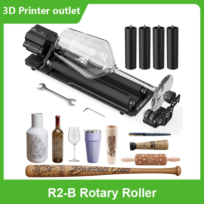 AtomStack-Maker-R2-B-Rotary-Roller-Y-axis-Rotary-with-4pcs-Risers-115mm ...