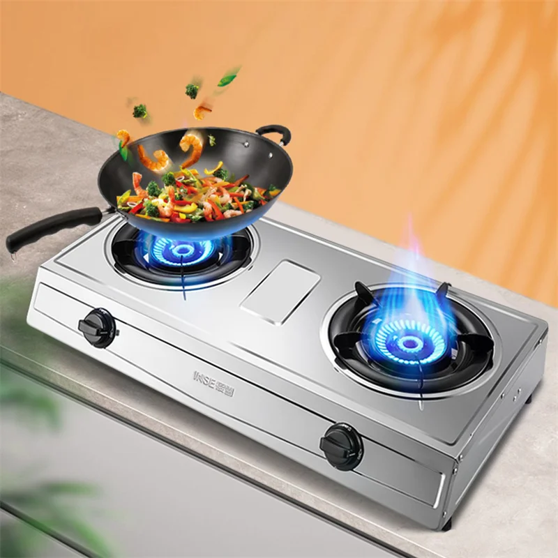 Gas-Stove-Double-Burner-Household-Liquefied-Gas-Stove-Desktop-Old ...
