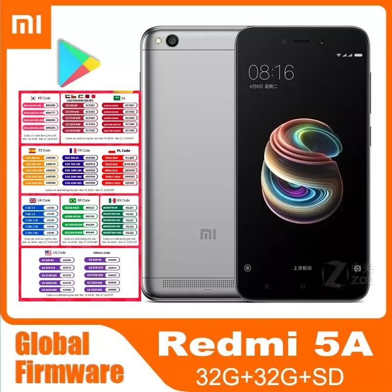 Original-Xiaomi-Redmi-5A-3g-32g-mobile-phones-celulares-smartphone ...