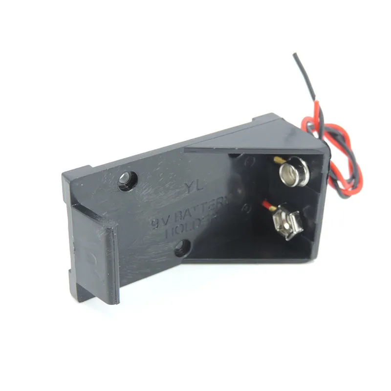 black-9V-Battery-Clip-Holder-9V-Battery-Case-Box-With-Wire-Leads-DIY ...