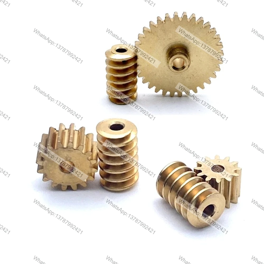 0.5M Copper Worm Gear Drive Combination 12/15/16/18/32 Teeth 2/3MM 2MM ...