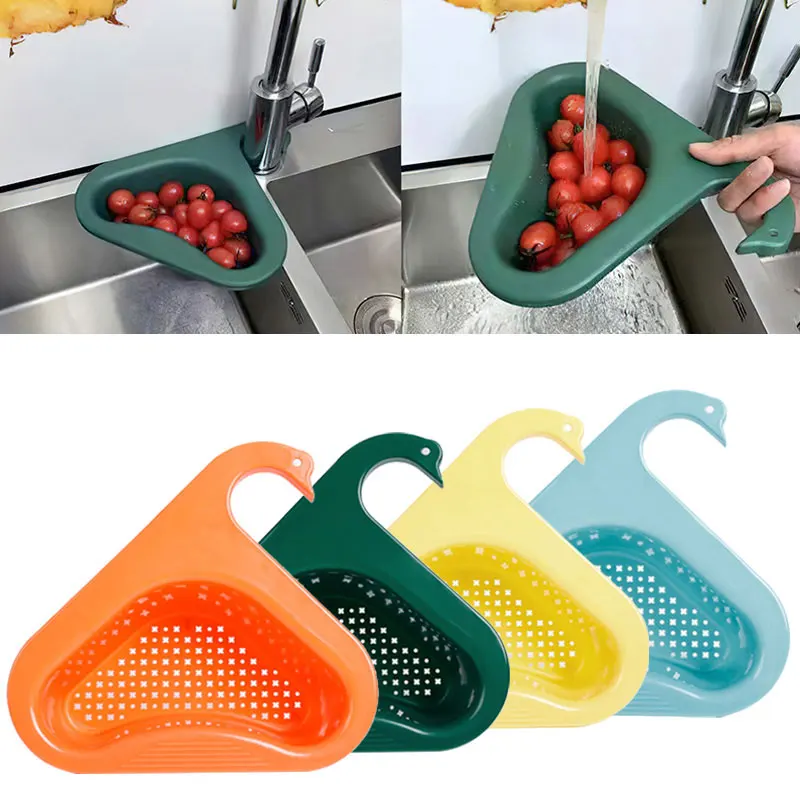 Kitchen Sink Strainer Vegetable Fruit Washing Drain Basket Kitchen ...