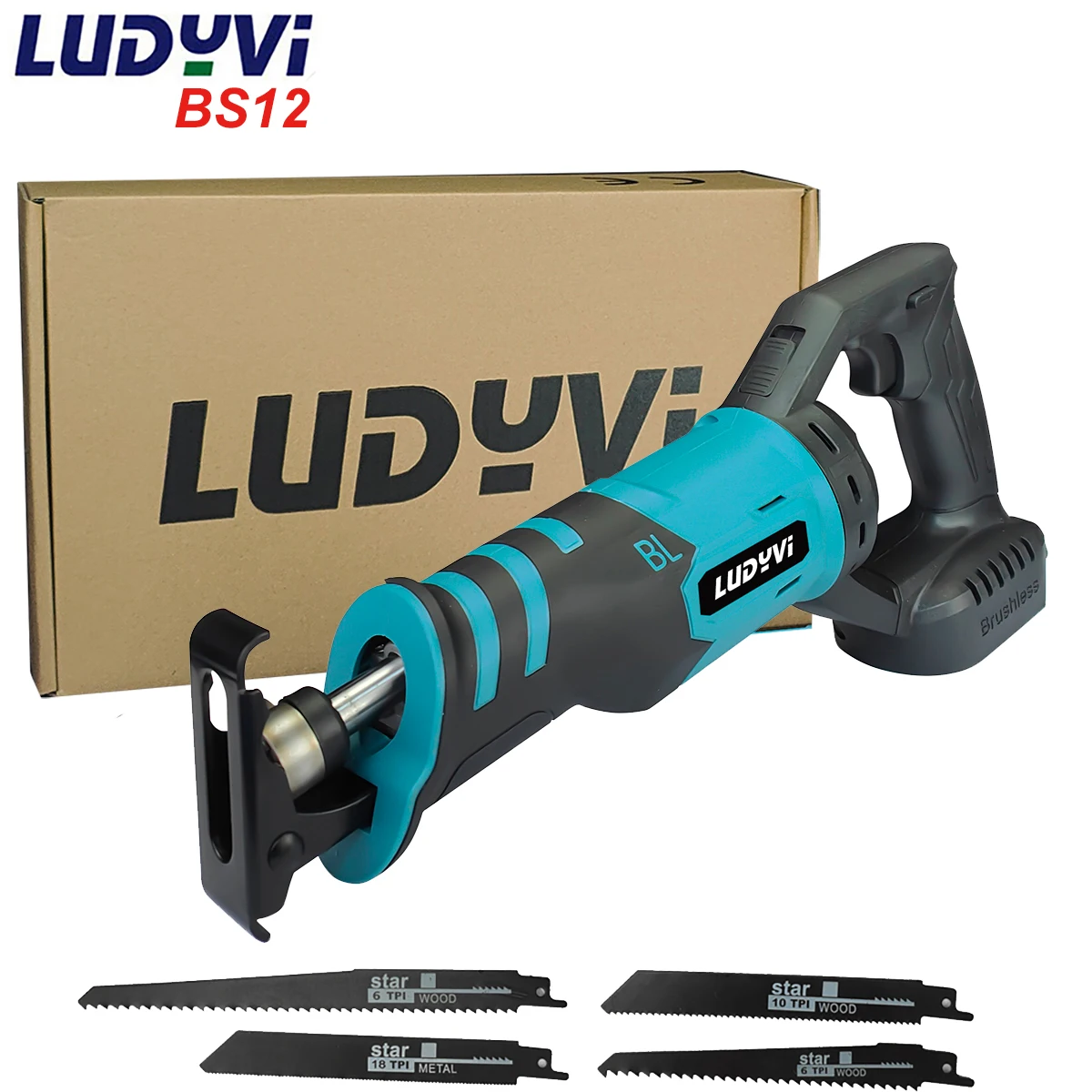 Brushless Chainsaw Reciprocating Saw Cutting Adjustable Three ...