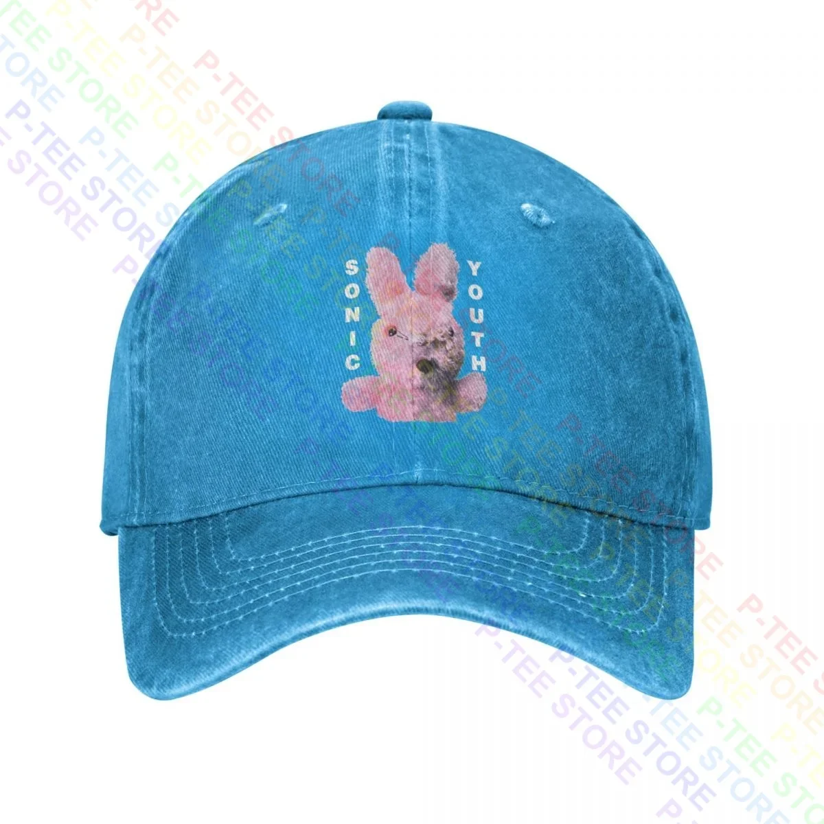 Gorra de béisbol de mezclilla lavada con diseño de conejito sucio de ...