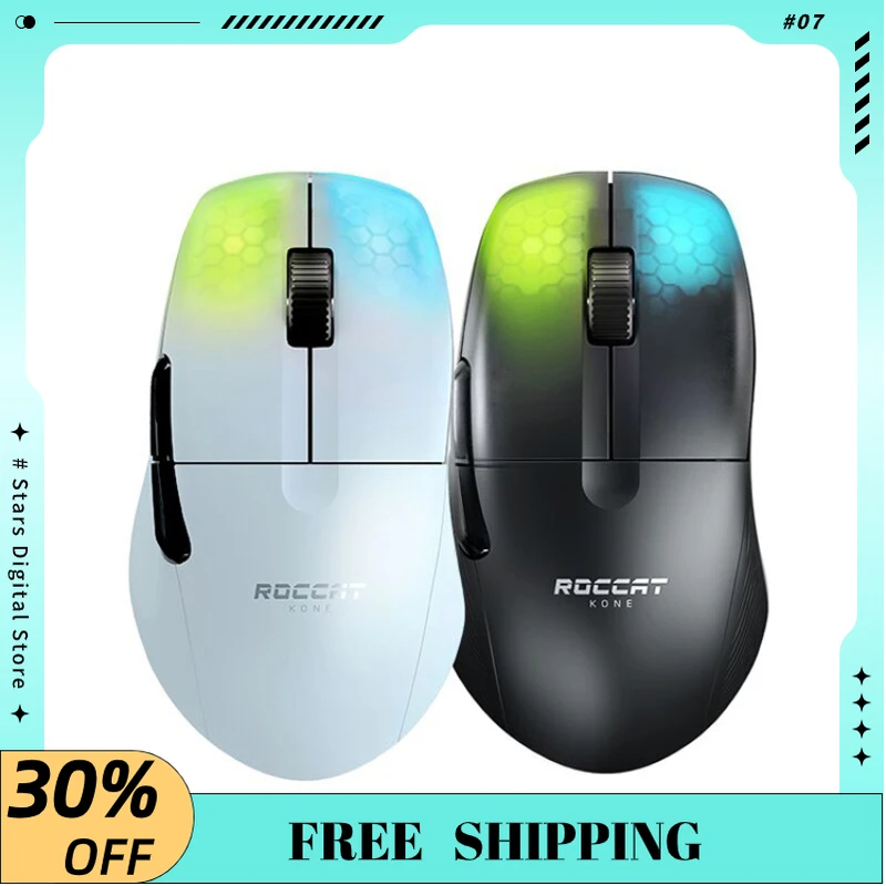 Roccat-KONE-PRO-AIR-Wireless-Gaming-Mouse-3-mode-RGB-Ergonomics-Long ...