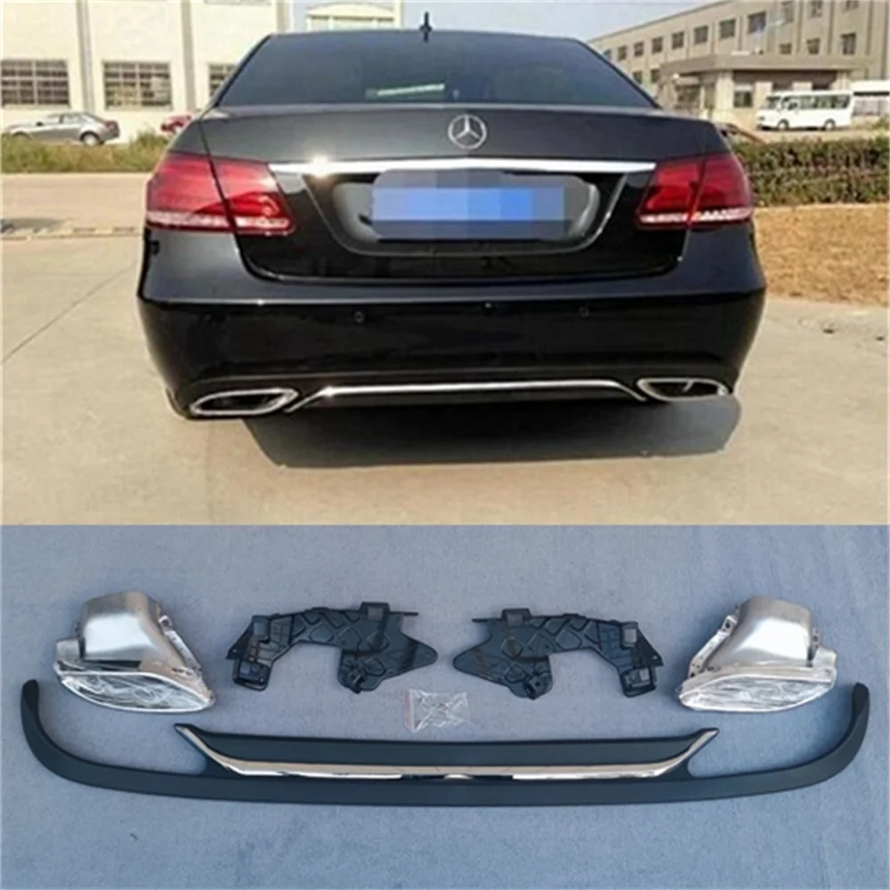 Rear-Lip-Spoiler-Exhause-For-Mercedes-Benz-E-Class-W212-E200-E250-E300 ...