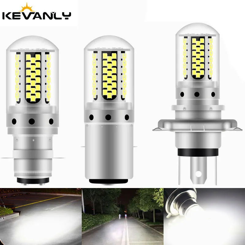 1pcs BA20D P15D H4 Led Motorcycle Headlight LED Moto H6 LED 108SMD ...