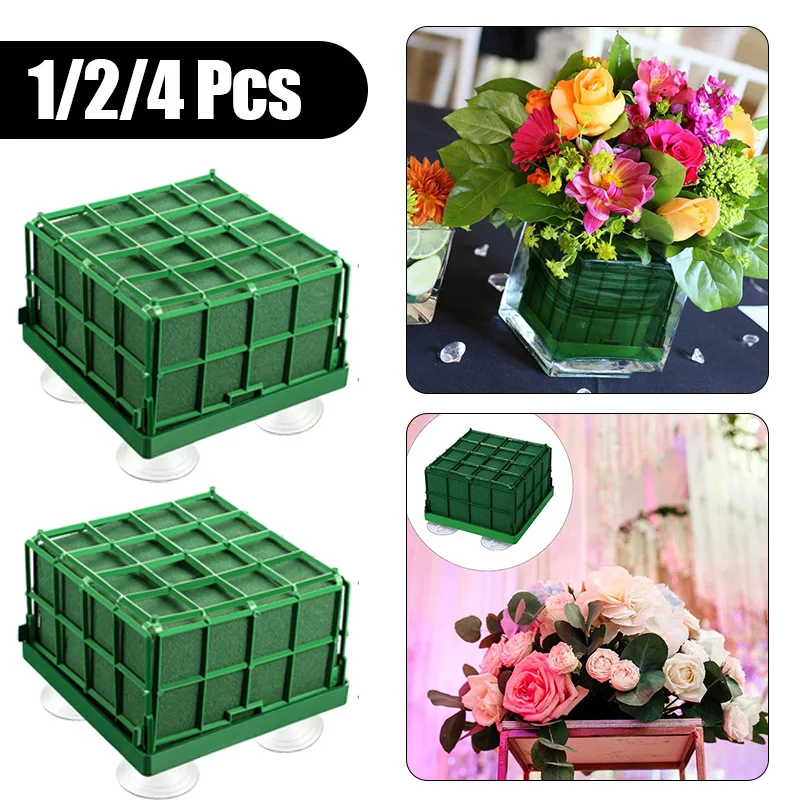 1-2-4PCS-Floral-Foam-Flower-Arrangements-Mud-Bricks-Cage-Holder-Blocks ...