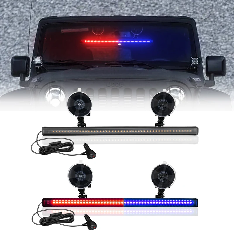 48LED-LED-Strobe-Lights-Car-front-rear-windshield-Emergency-Flashing ...