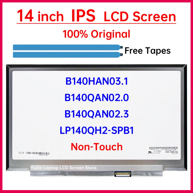 14" LCD Screen B140HAN03.1 LP140QH2-SPB1 B140QAN02.0 B140QAN02.3 For ...