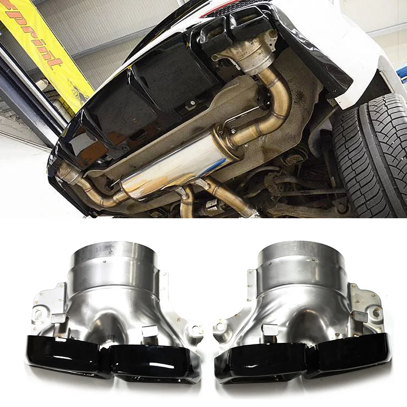 Quad-Car-Stainless-Steel-Exhaust-Tip-For-Benz-ML63-W166-GLX166-Muffler ...