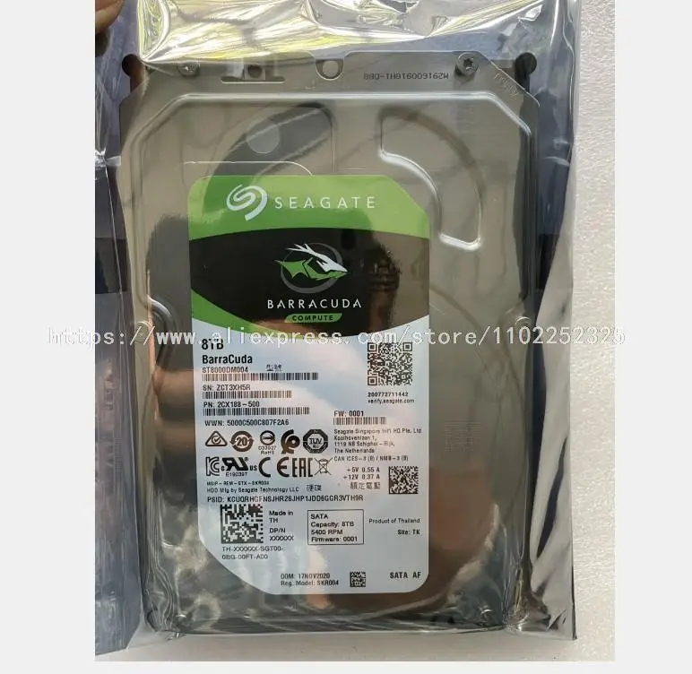 FOR-ST8000DM004-Seagate-Barracuda-8TB-5400RPM-256M-6Gb-s-3-5-SATA-Hard ...