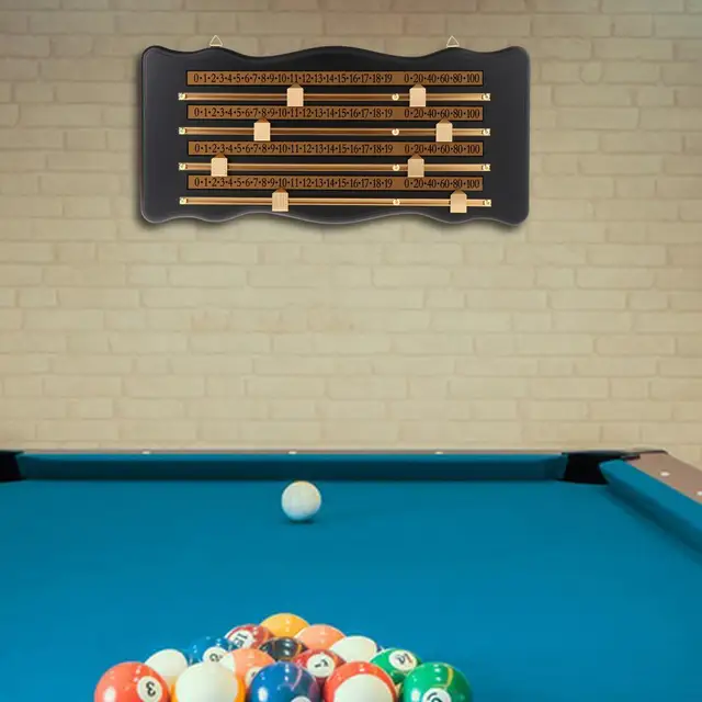 Snooker Scoring Board Wooden Shuffleboard & Billiard Scoreboard - Wall ...