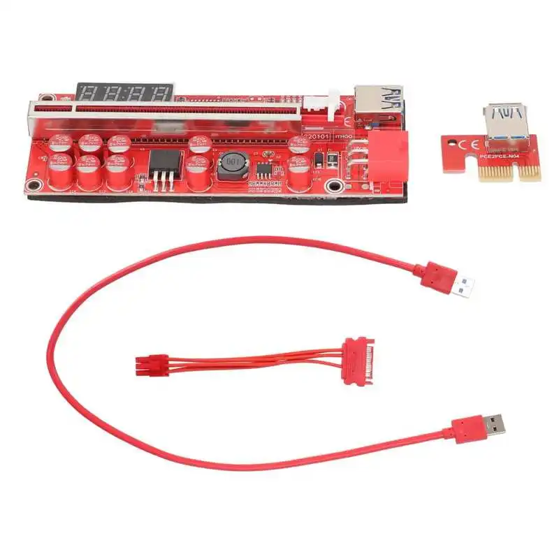 1 10PCS 라이저 V013 프로 PCIE 라이저 비디오 카드 라이저 PCI 익스프레스 X16 익스텐더 USB 3.0 듀얼 ...