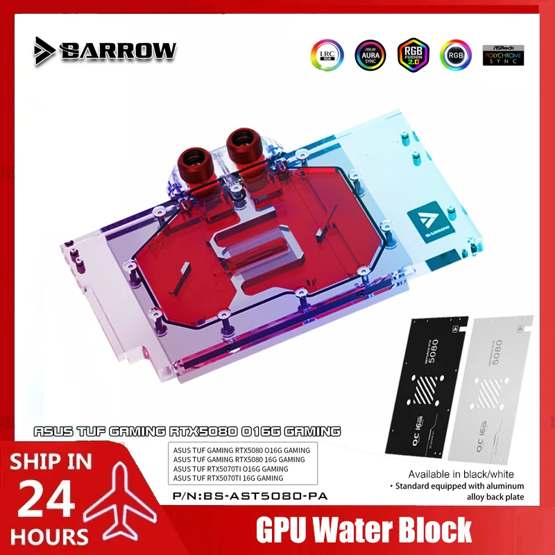Barrow GPU Water Block for ASUS TUF Gaming 5080/5070Ti Watercooler 5V ...