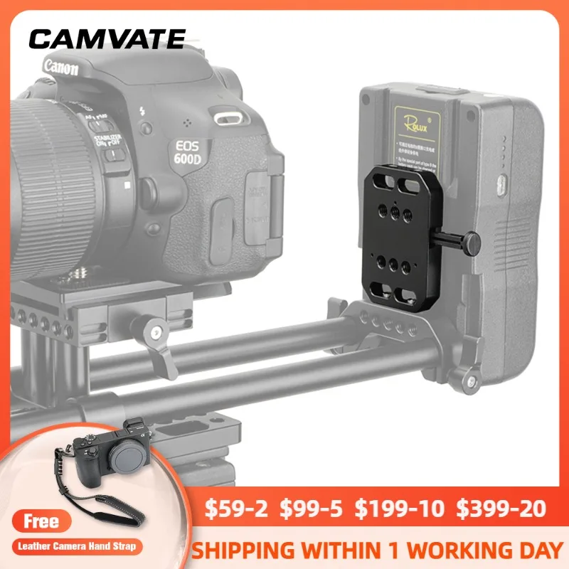Camvate Mini V Lock Mount Female Adapter Quick Release With 1/4"-20 ...