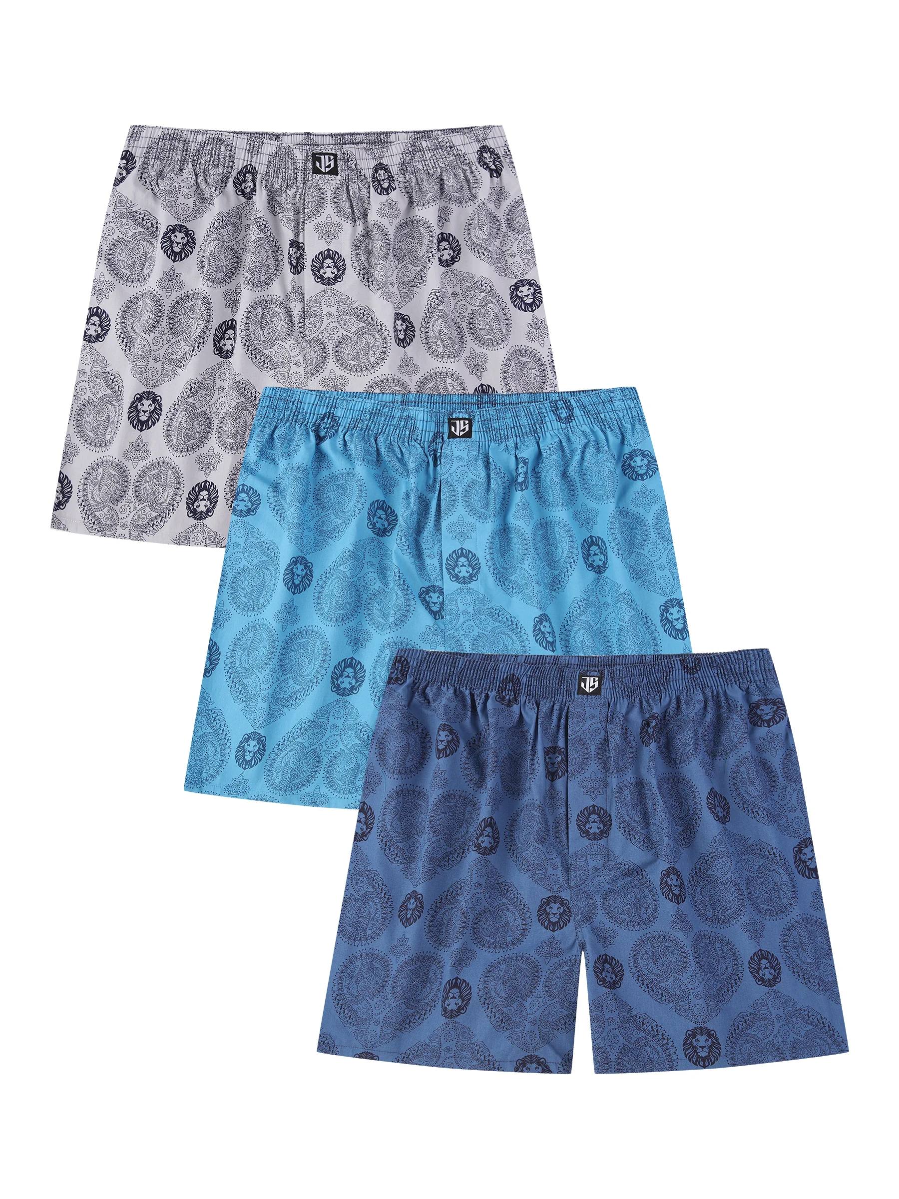 JupiterSecret-3-Pcs-Men-s-Lion-Pattern-Boxer-Briefs-Casual-Cotton ...
