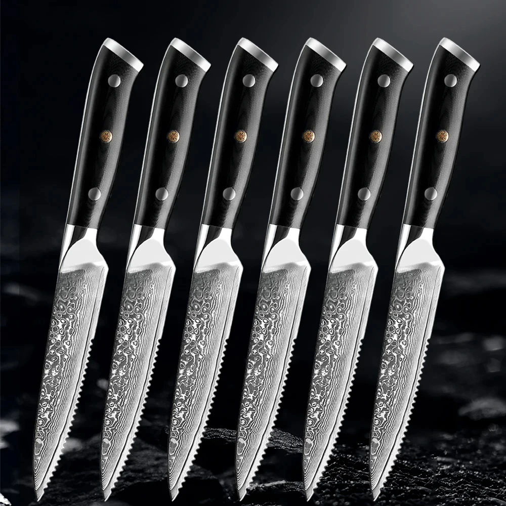 6PCS-Damascus-Steel-Steak-Knife-Set-Home-Dinner-Knife-Professional-High-Quality-Steak-Knife-Set ...