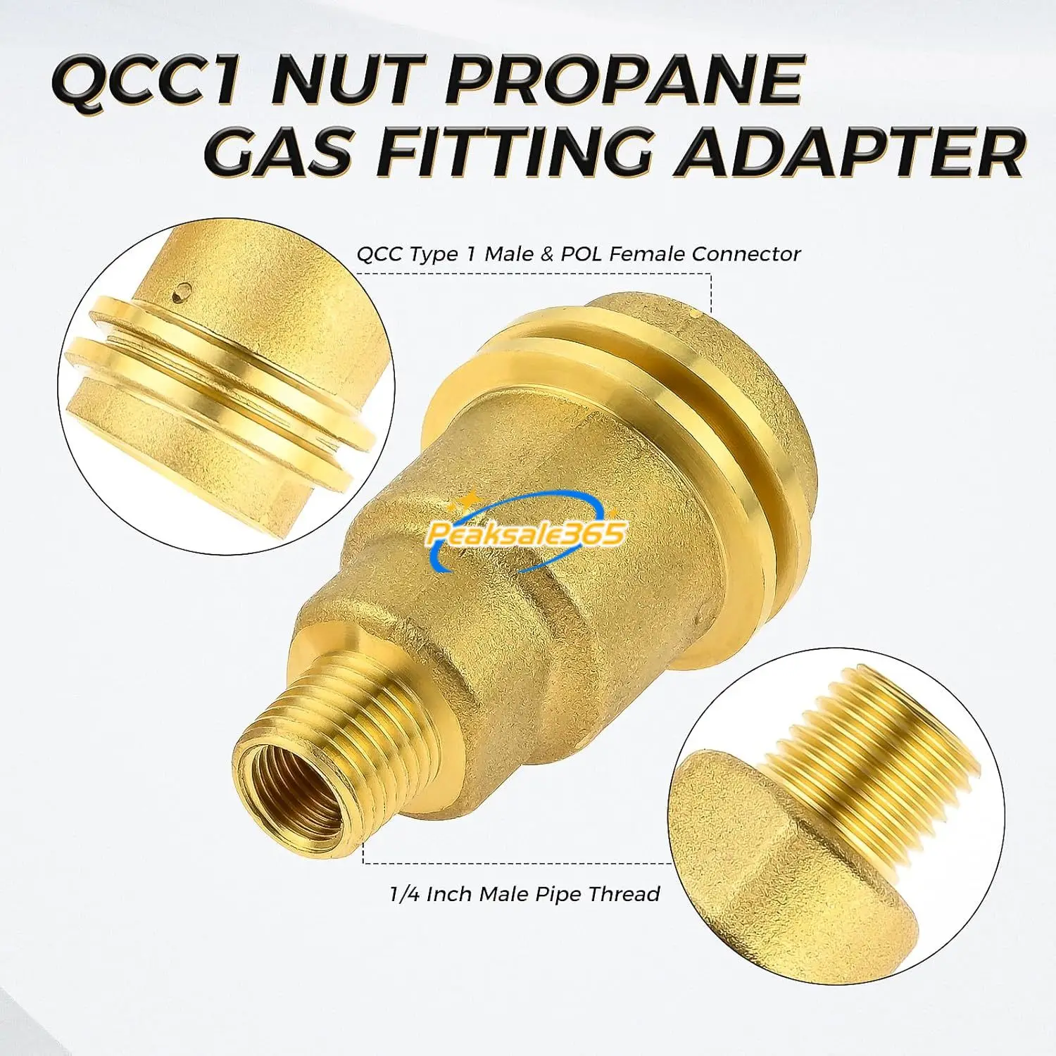 Propane Tank Adapter Fitting ANPTGHT QCC1 Nut Propane Gas Fitting ...
