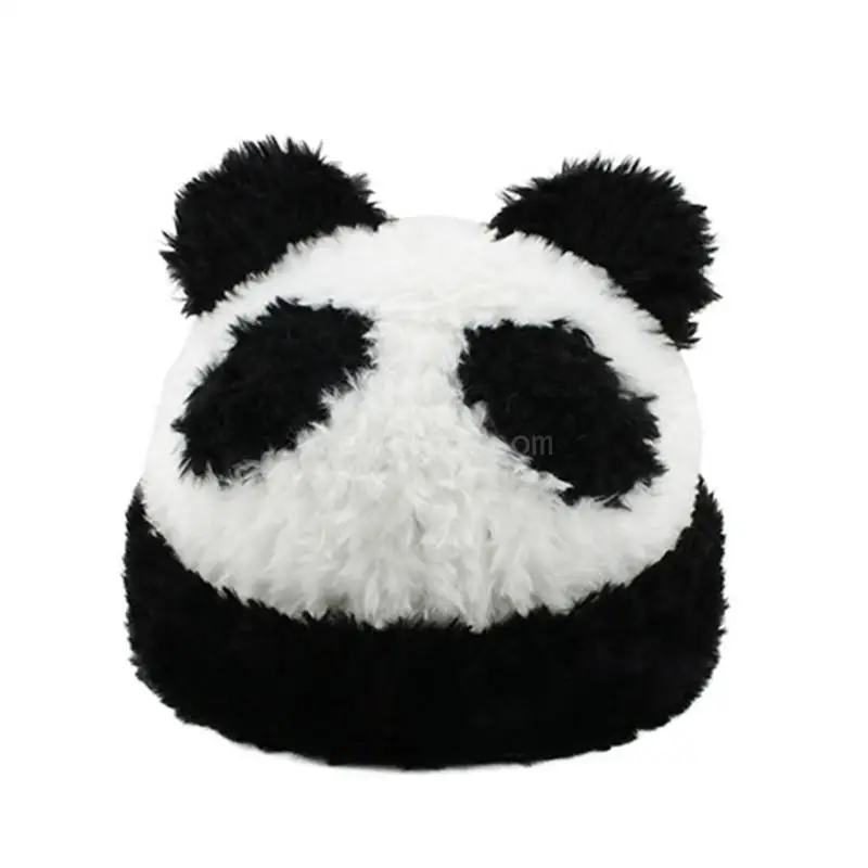 Cute-Woollike-Plush-Panda-Beanie-Womens-Lady-Girl-Headgear-Cap ...