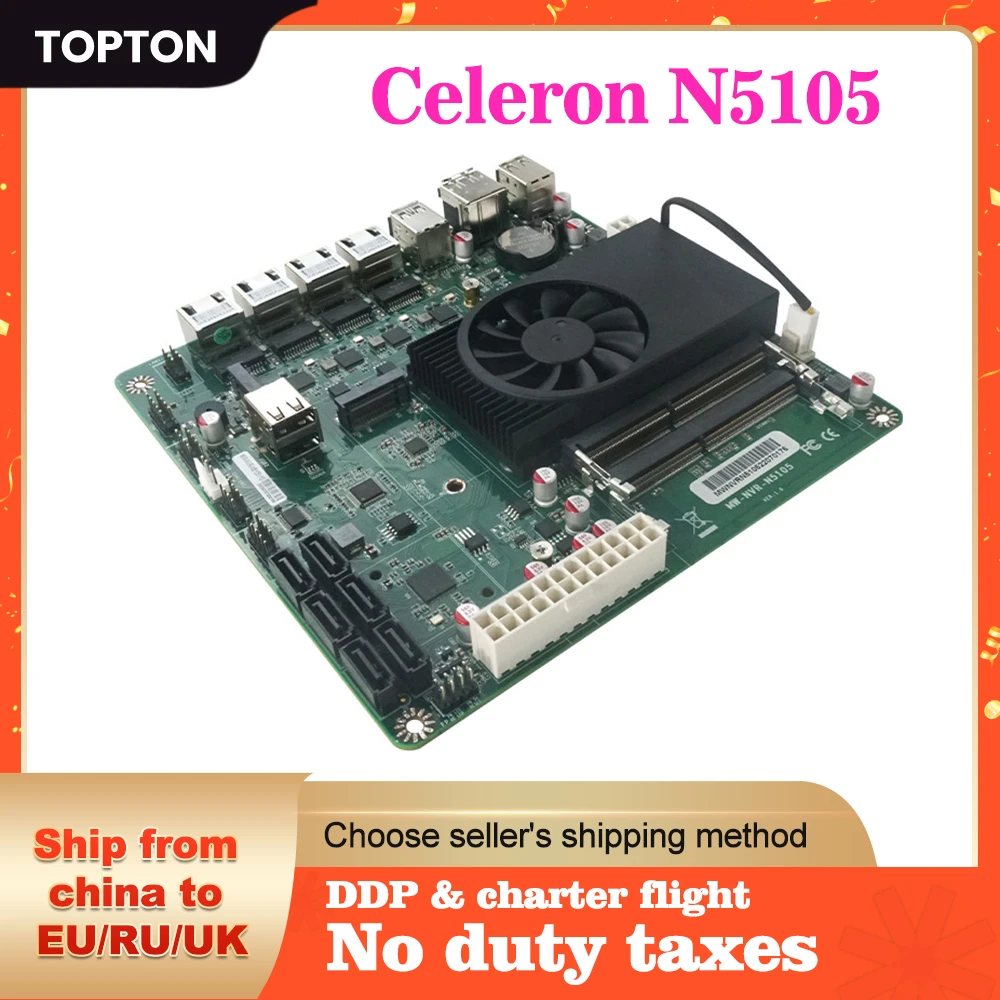 Celeron N5105 Nas Mini Itx Industrial Motherboard 17x17cm Soft Routing ...