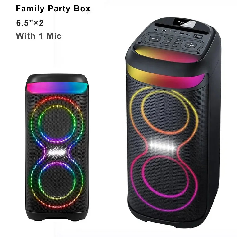 Dual-6-5-Wireless-Bluetooth-Party-Speaker-with-Mic-RGB-Light-Remote ...