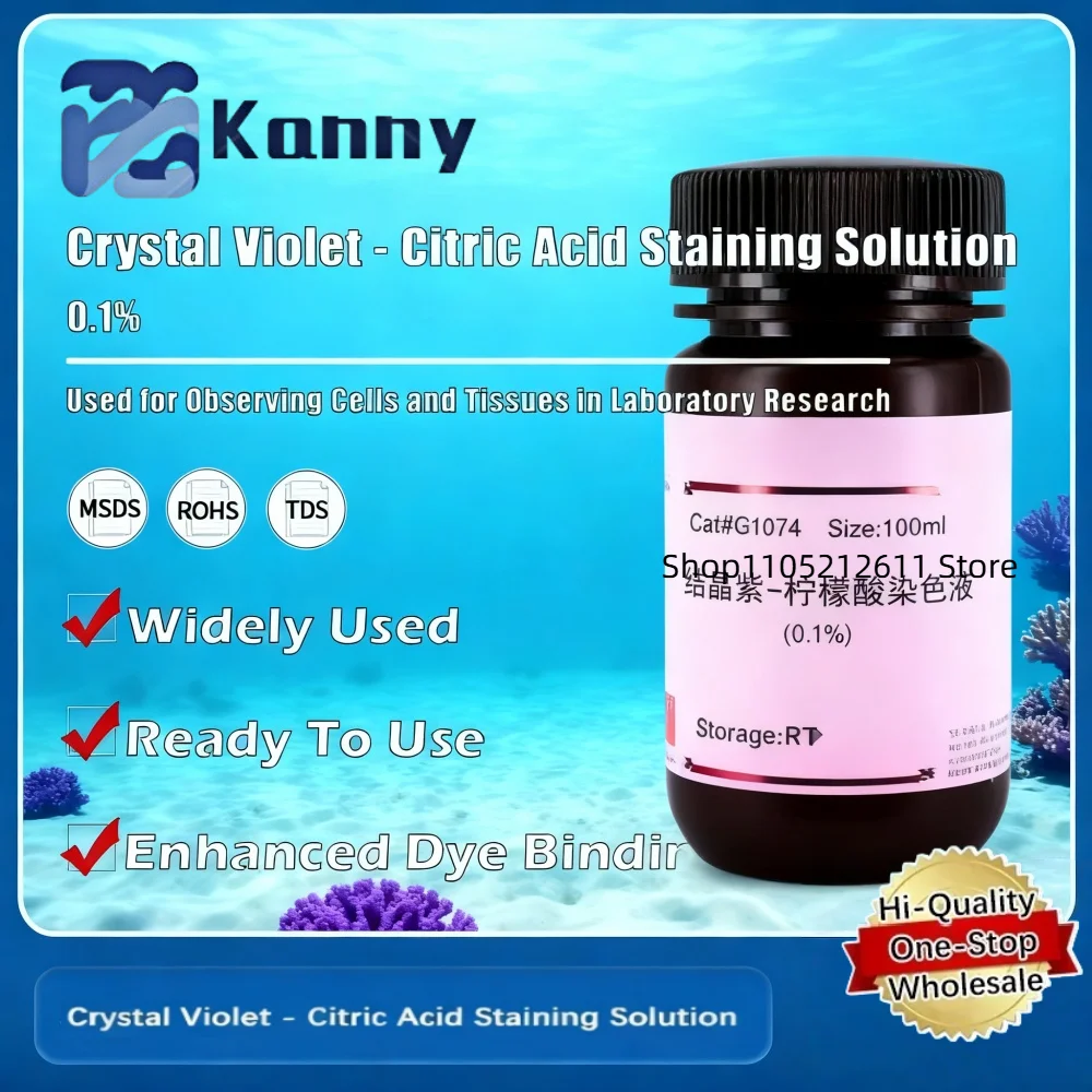 Crystal Violet - Citric Acid Staining Solution (0.1%) for Laboratory ...
