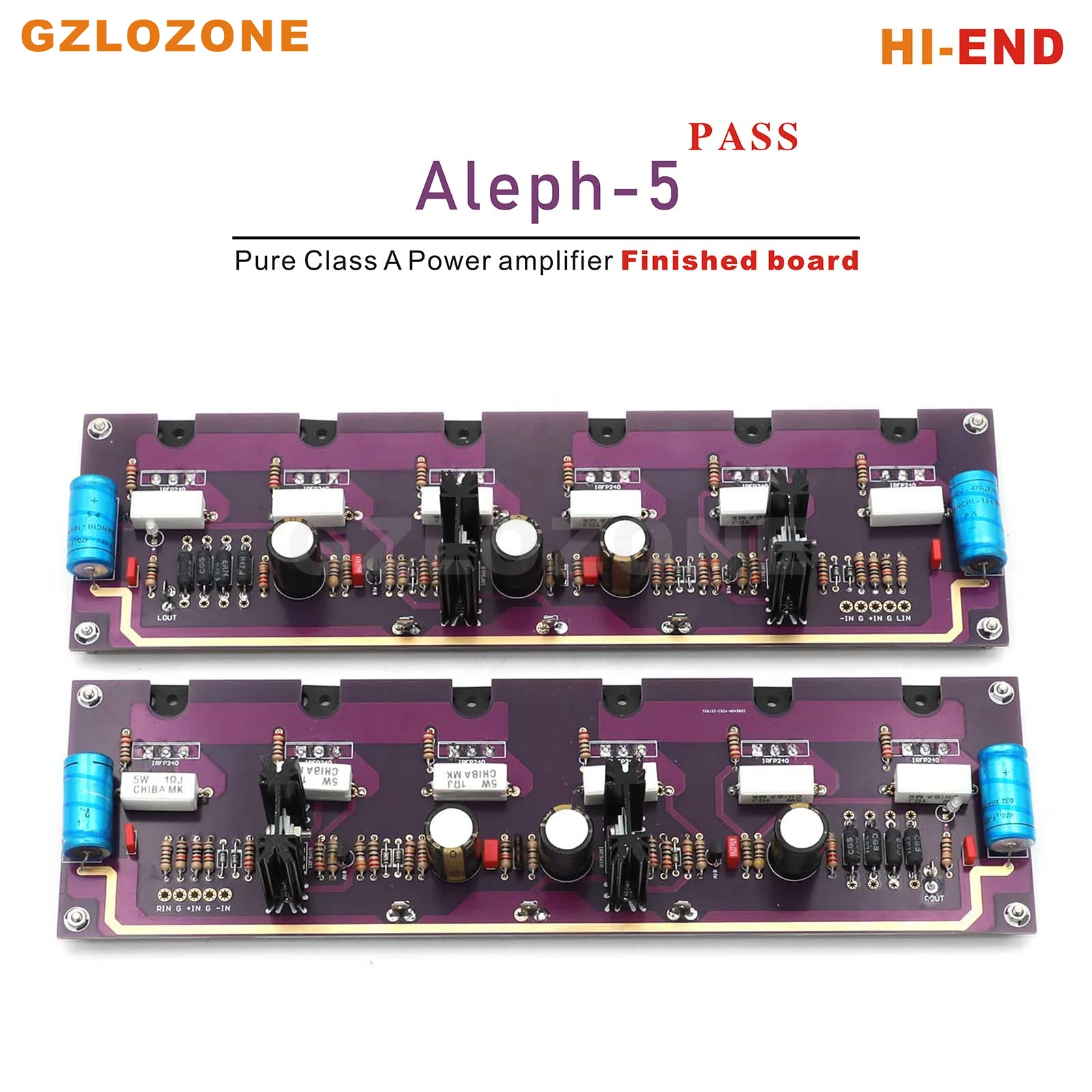 2CH HI-END Purple Gold PASS Aleph-5 FET A5 Pure Class A Power Amplifier ...