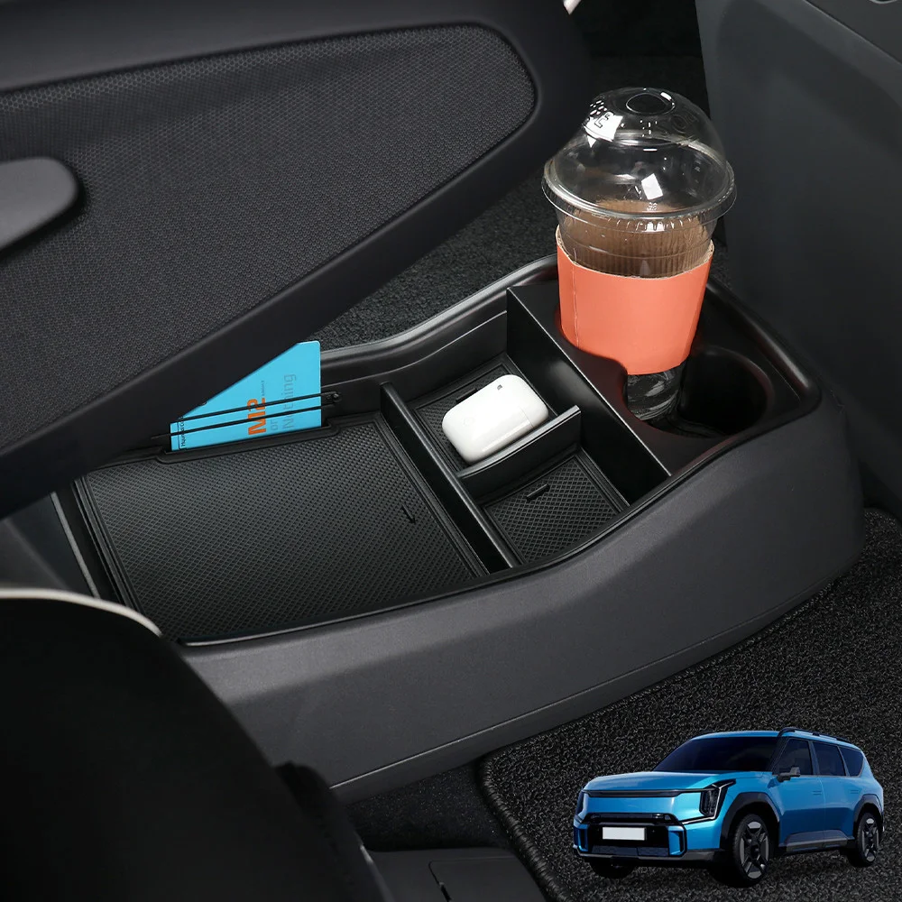 For-Kia-EV9-Center-Storage-Box-Console-Armrest-Organizer-Phone-Holder ...