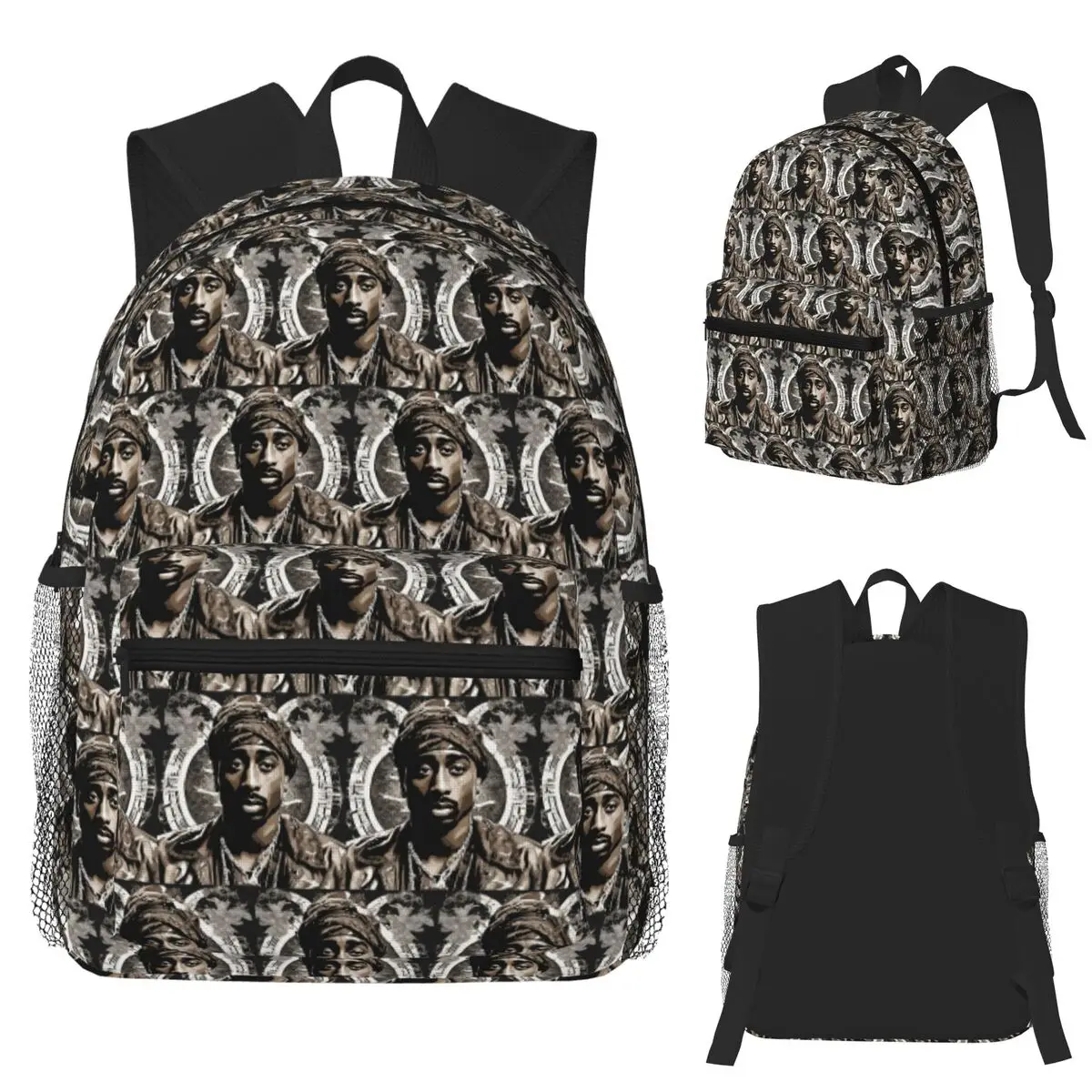 Tupac 2Pac Student Backpack School Bag Hiking Travel Daypack for Boys ...