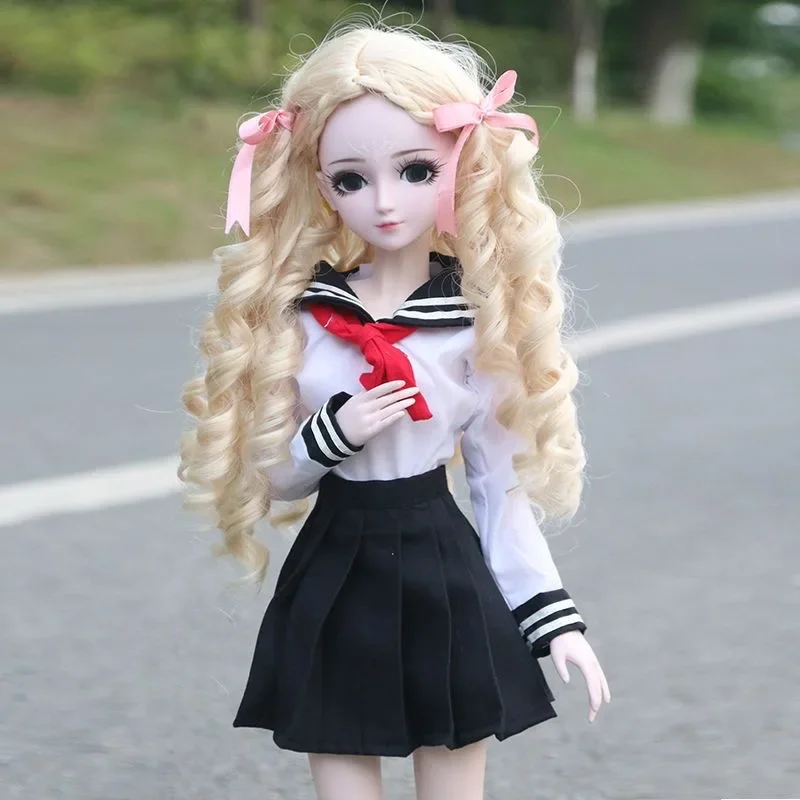 1-3-BJD-Doll-School-Uniform-JK-Plaid-Skirt-Sailor-Clothes-for-60cm ...