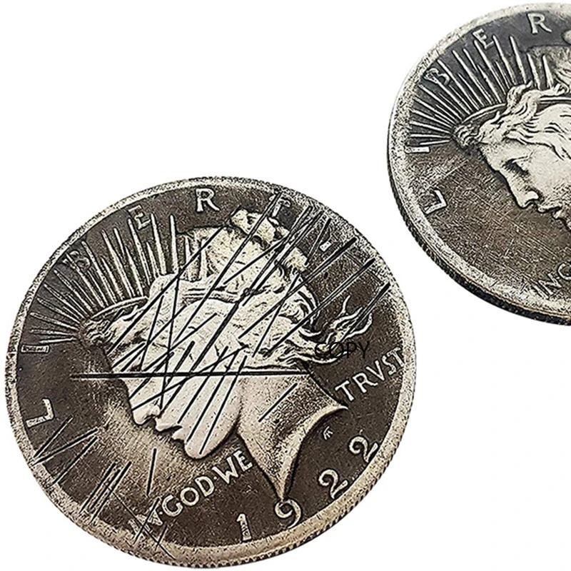 Scratch Peace Dollar Two Face Coin(1922) Copy - Non-currency Coins ...