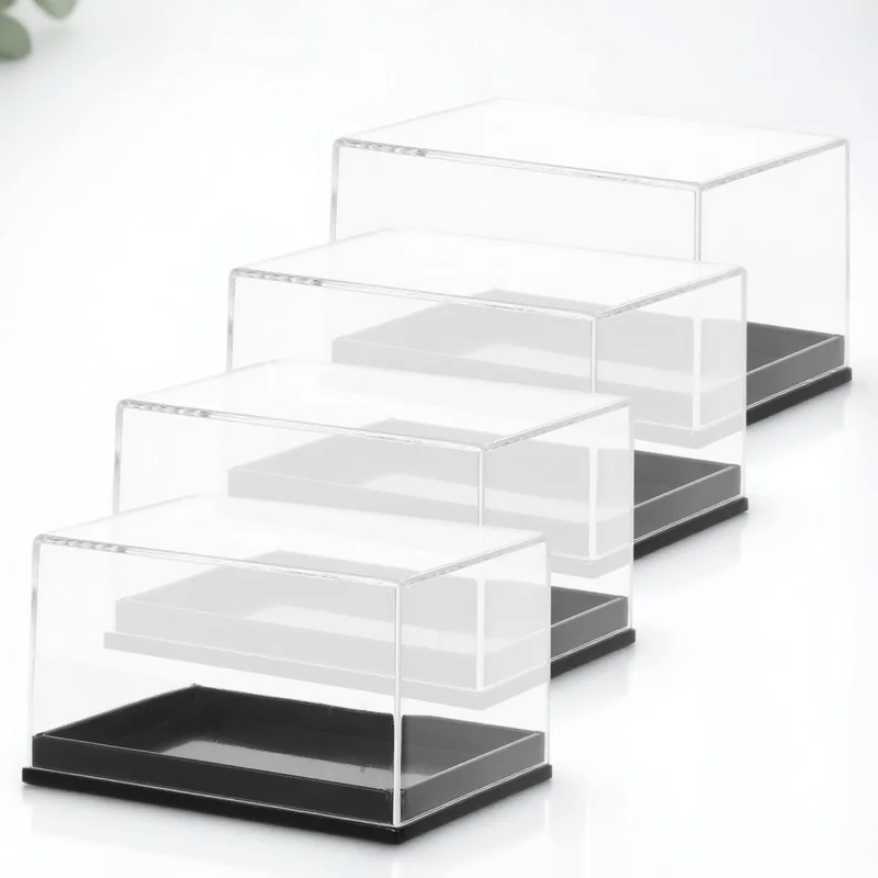 4pcs Transparent Specimen Boxes Clear Display Cases for Small Specimen ...