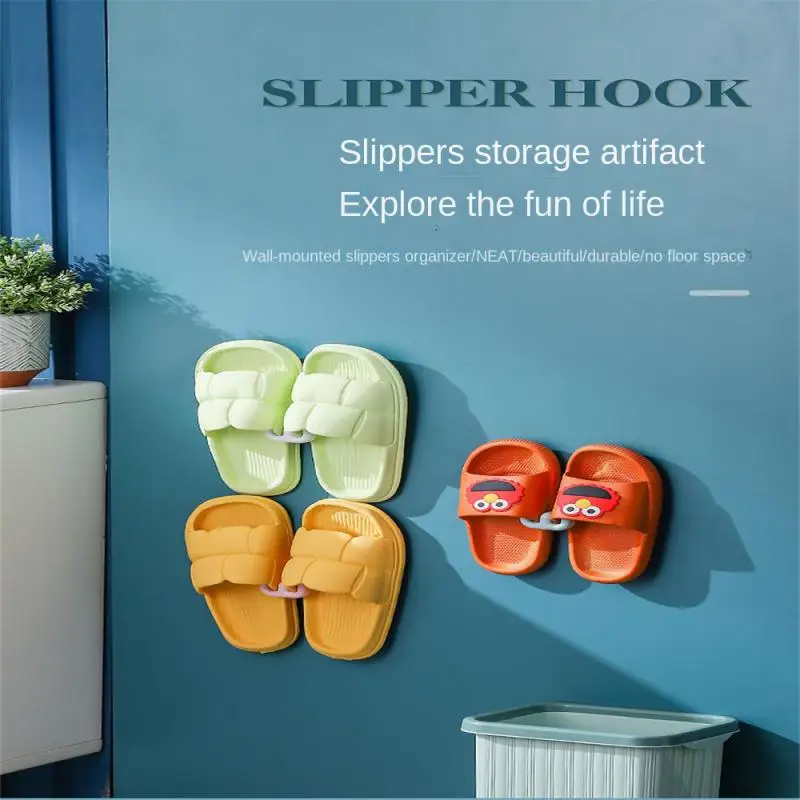 New Bathroom Slipper Rack Wall mounted Household Non perforated Toilet ...