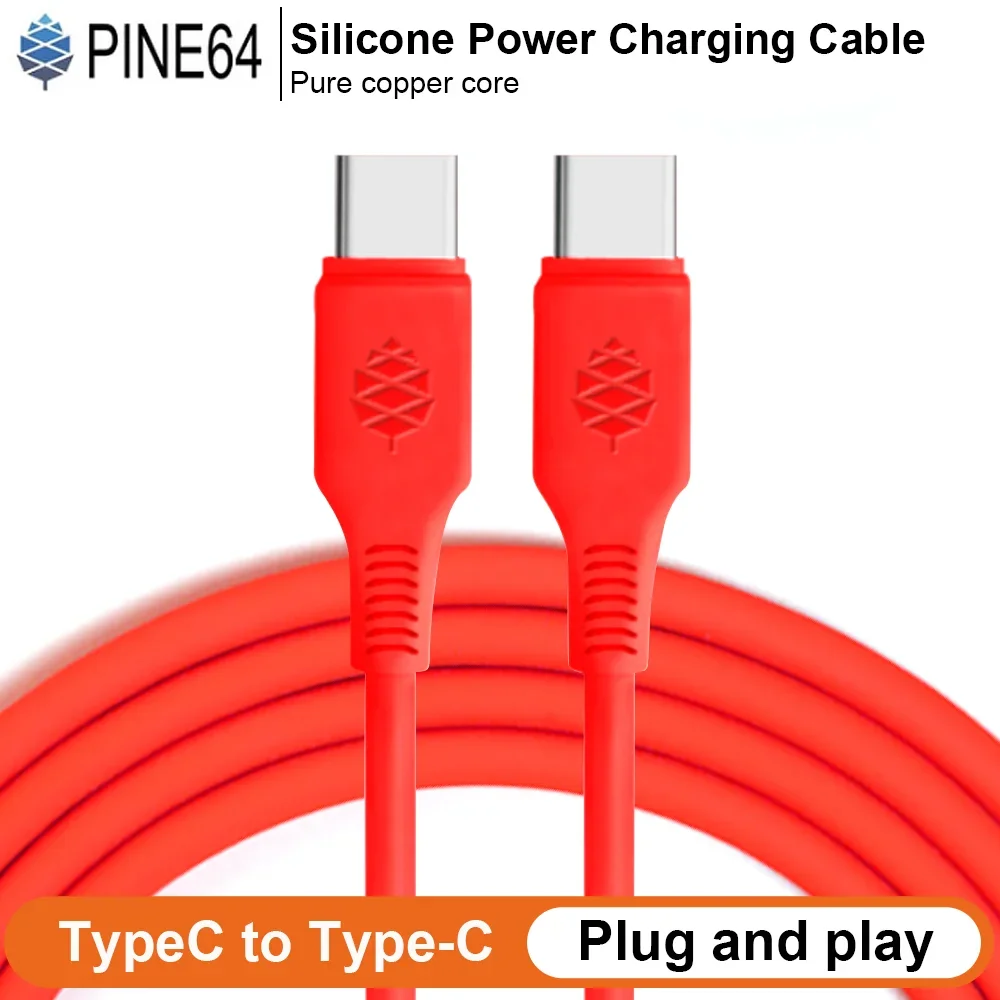 Original Pine64 USB Type-C to TypeC Silicone Power Charging Cable For ...