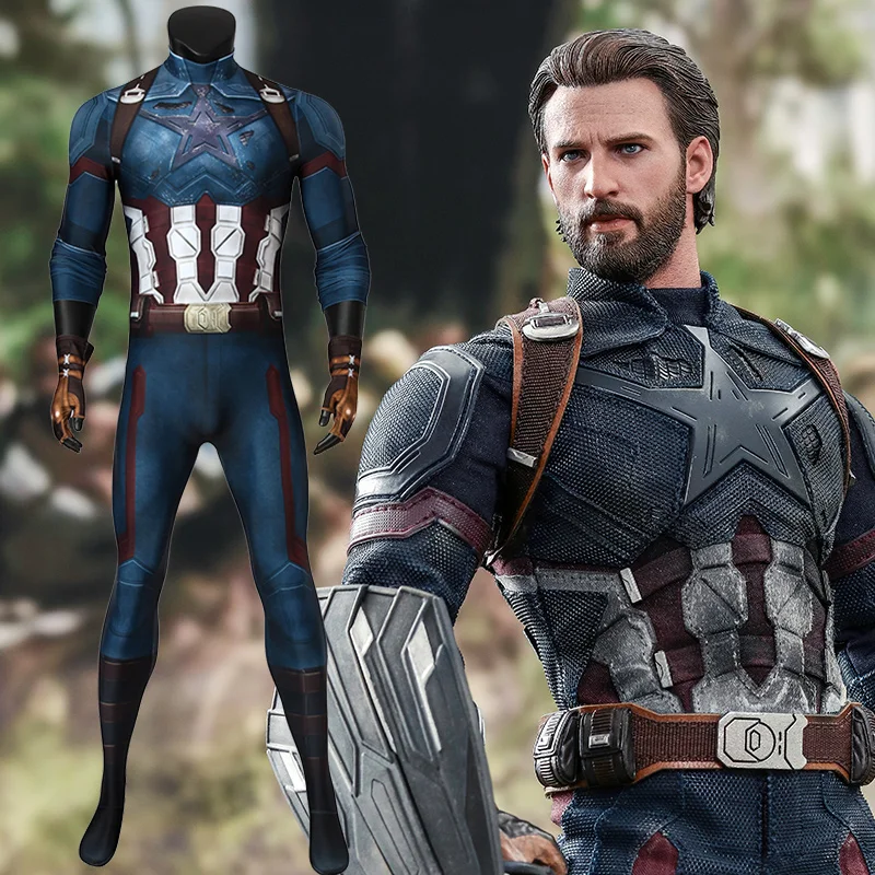 Infinity-War-Captain-America-Cosplay-Avengers-Boy-Costume-Superhero-3D ...
