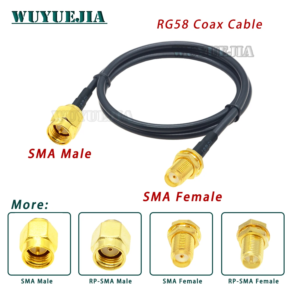 SMA-Male-Female-to-SMA-Female-Male-RG58-50ohm-Coaxial-Cable-RP-SMA-Plug ...
