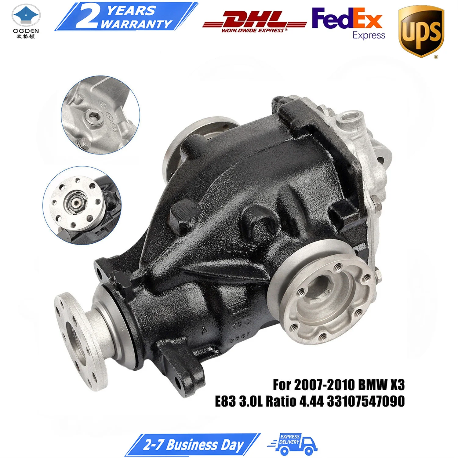 OGDEN Rear Differential Axle Transmission 4.44 For BMW 2007-10 BMW X3 ...
