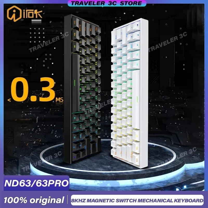 IROK ND63pro Aluminum Alloy Magnetic Mechanical Gaming Keyboard Full ...