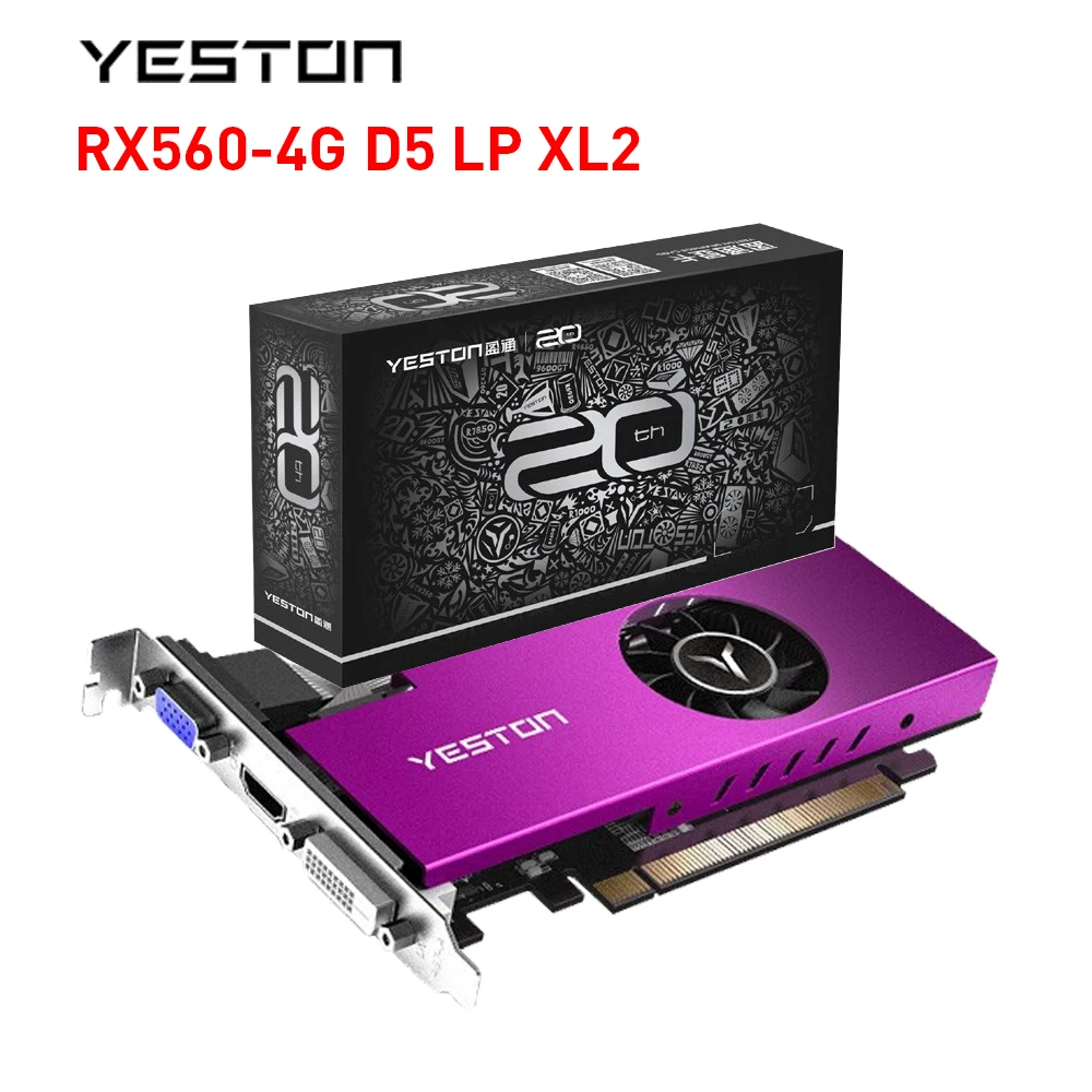 Yeston-Rx550-4g-D5-Lp-Graphics-Card-4gb-Memory-Gddr5-128bit-Graphics ...