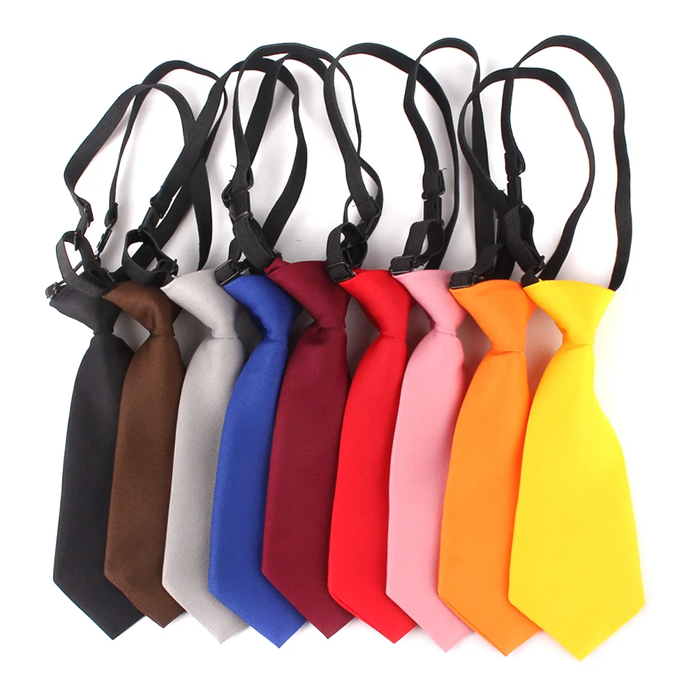 Simple-Skinny-Kids-Neck-Ties-Children-s-Solid-Color-Tie-Suits-Rubber ...