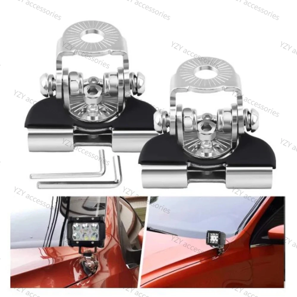 1PAIR Car Engine Hood Led Light Mounting Bracket Auto Bonnet Cover ...