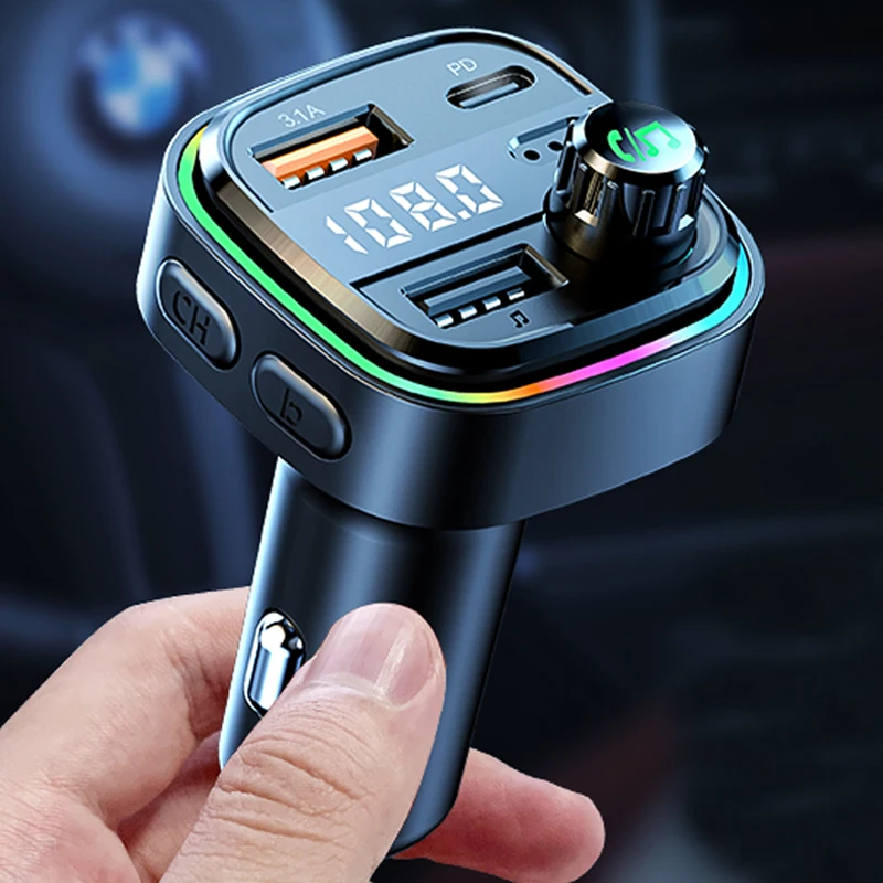 Car-MP3-Player-Bluetooth-5-0-FM-Transmitter-Handsfree-Car-Radio ...