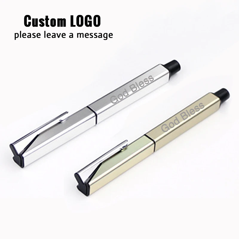 New Square Metal Neutral Pen Personalized Customized Logo Business ...