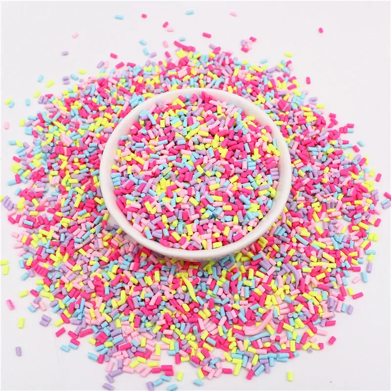 Colourful Mix Cylindrical Polymer Clay Slices Sprinkles for Slime ...