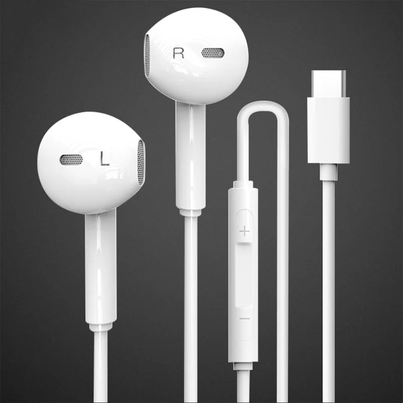 For Honor Type C In-Ear Earphone AM33 Wired Headset With Mic Volume ...