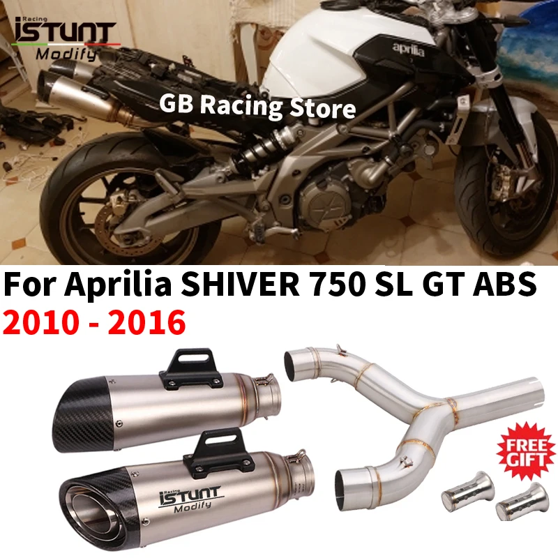 Full-System-Motorcycle-Exhaust-Escape-Moto-Double-Muffler-Slip-On-For ...