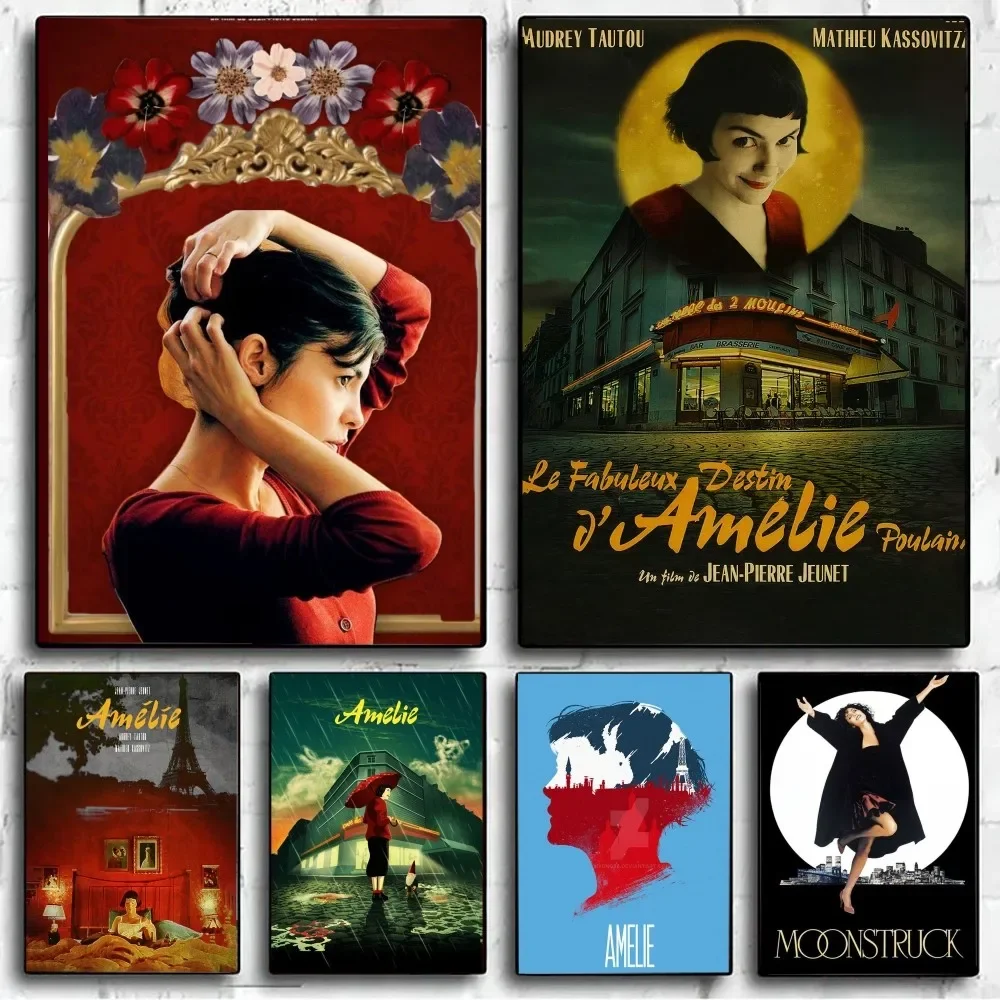 Amelie-Classic-Movie-Poster-No-Framed-Poster-Kraft-Club-Bar-Paper ...