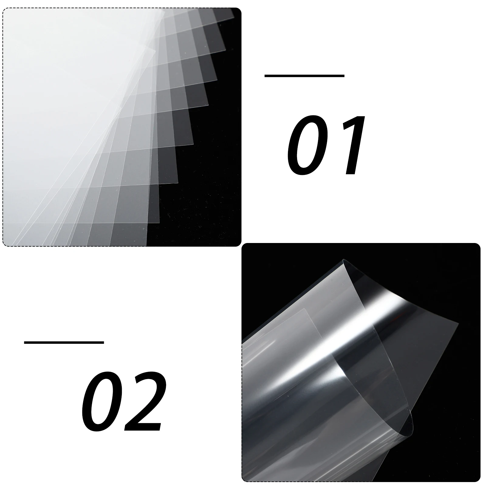 Clear Inkjet Film 20 Pcs Transparent PET Printing Sheets Photo Paper ...
